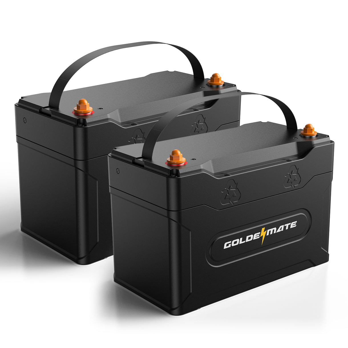 Goldenmate 12V 100Ah IP67 Waterproof Bluetooth LiFePO4 Lithium Battery