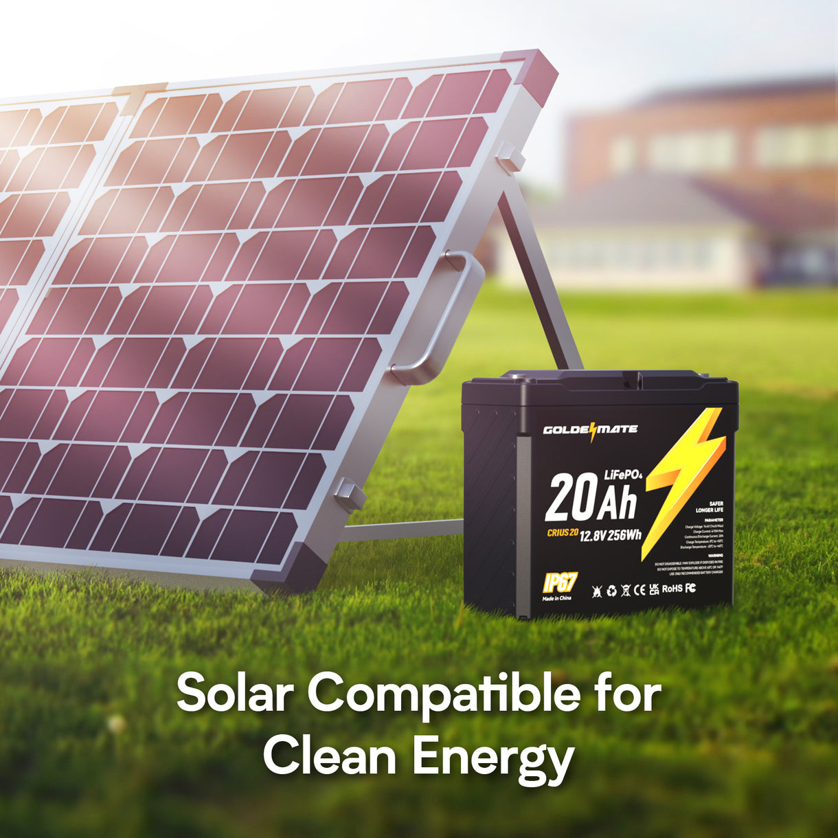 Portable 12V 20Ah LiFePO4 Lithium Rechargeable Battery