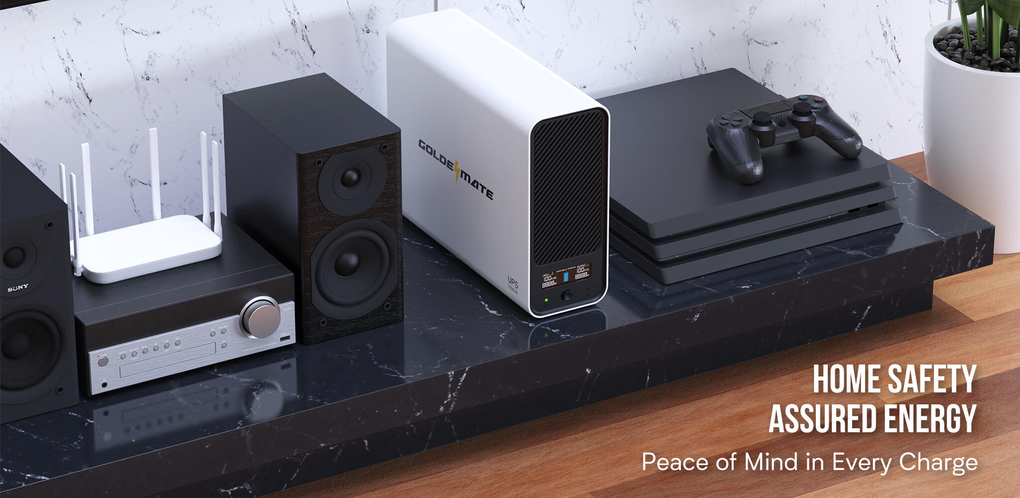 UPS 1000VA/800W Battery Backup & Surge Protector