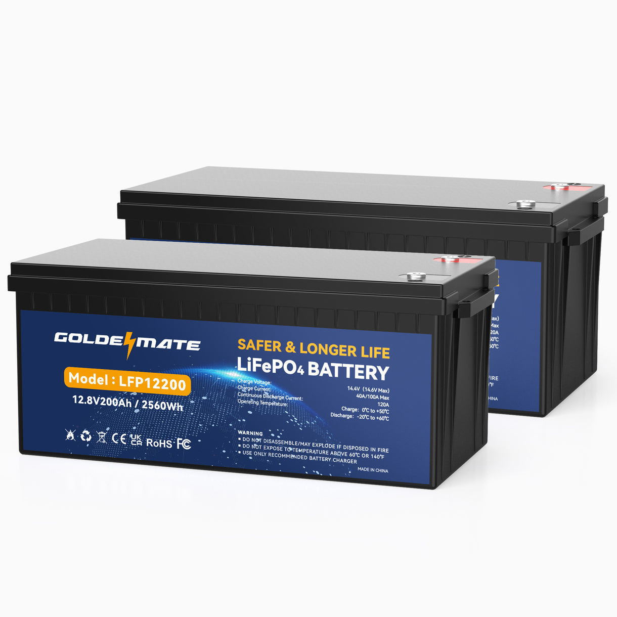 12V 200Ah LiFePO4 Lithium Deep Cycle Battery