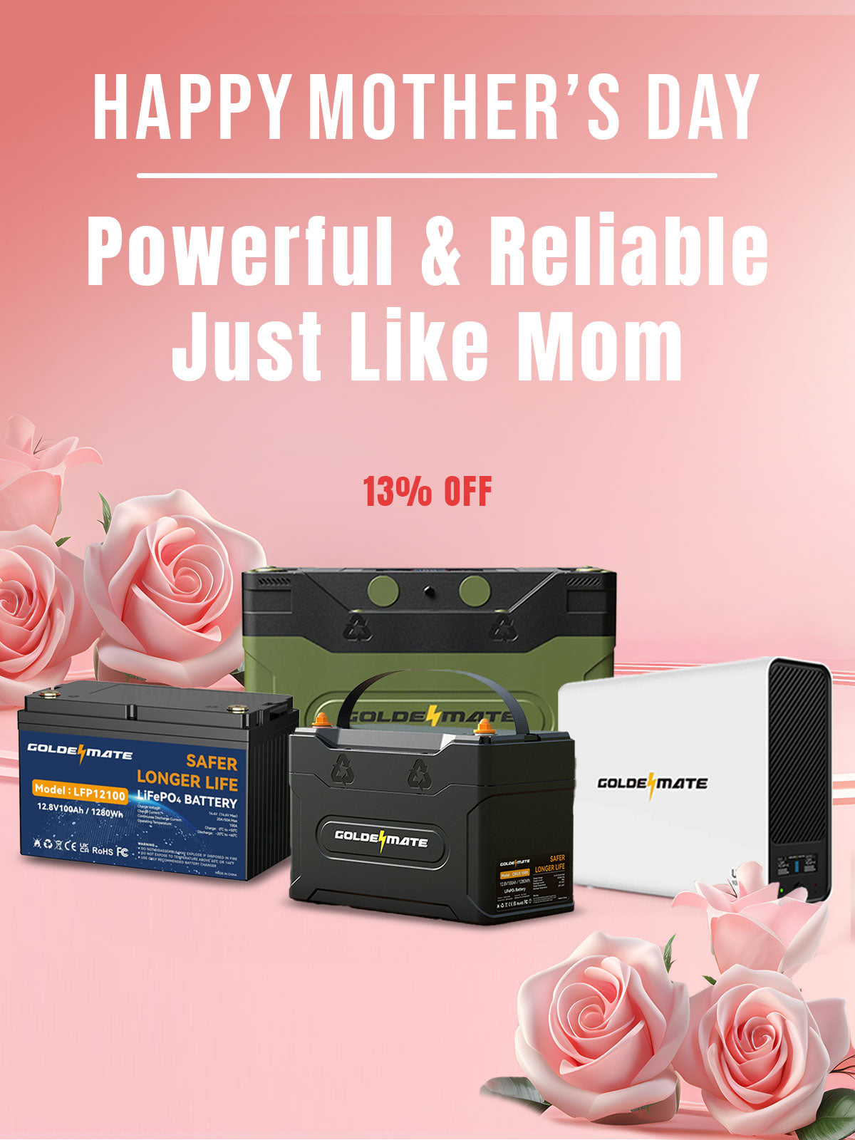 Goldenmate: LiFePO4 Batteries for Marine, RVs, and More